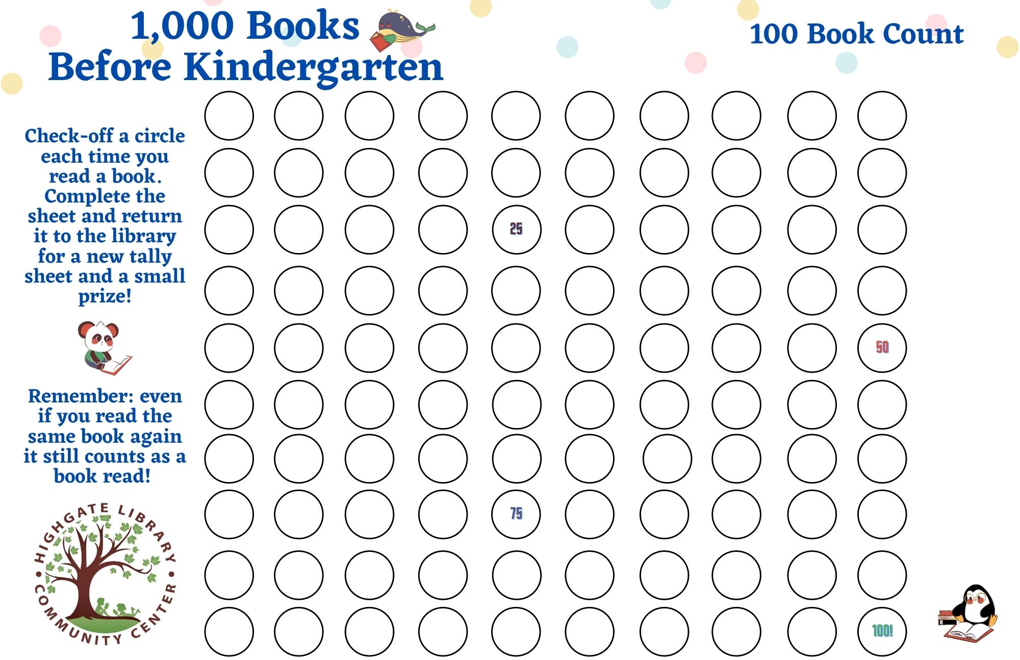 1,000 Books Before Kindergarten – HIGHGATE LIBRARY