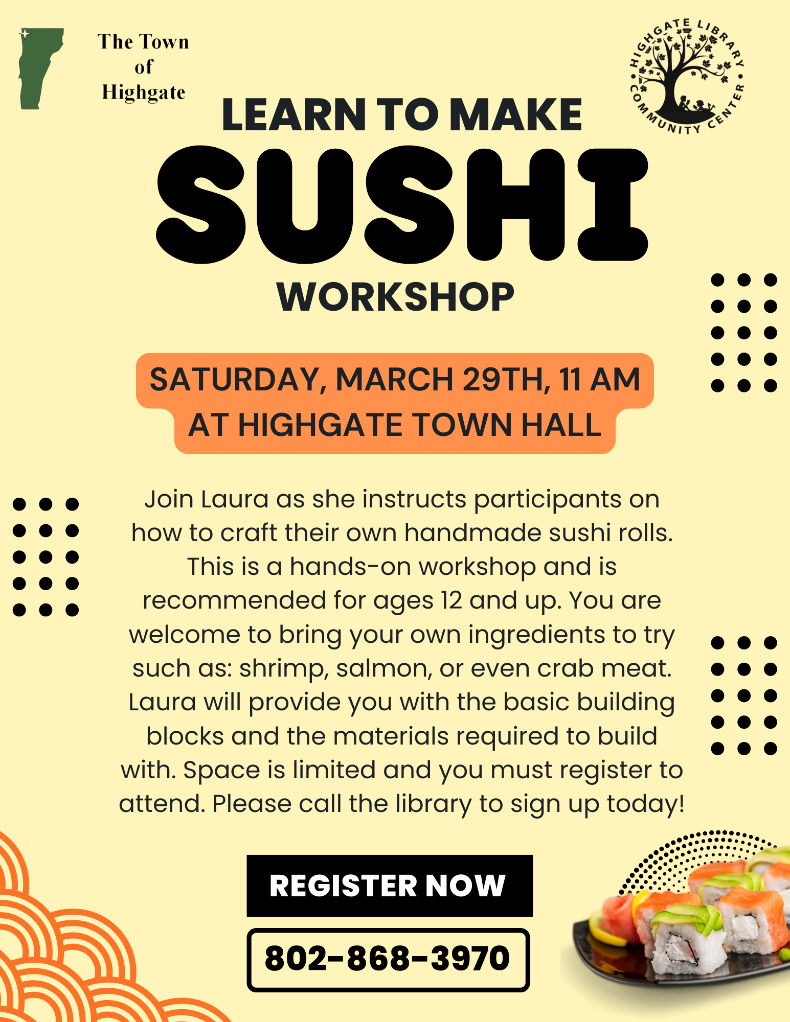 Sushi Making Workshop – HIGHGATE LIBRARY