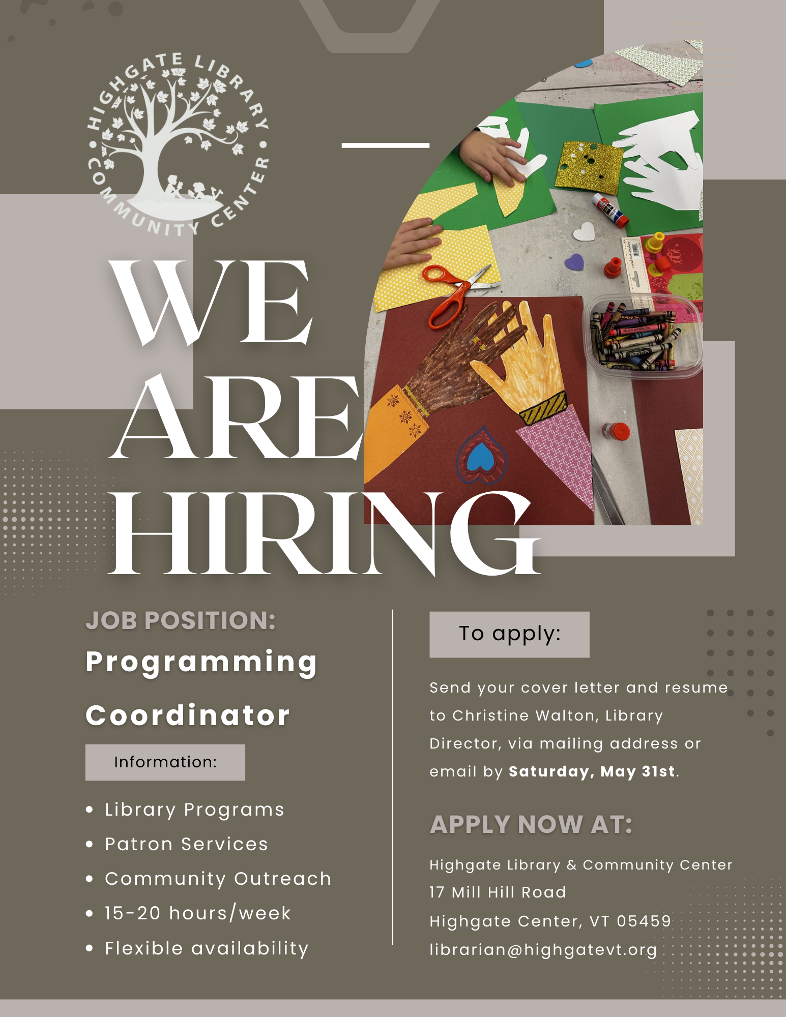 Join our Library Team – HIGHGATE LIBRARY